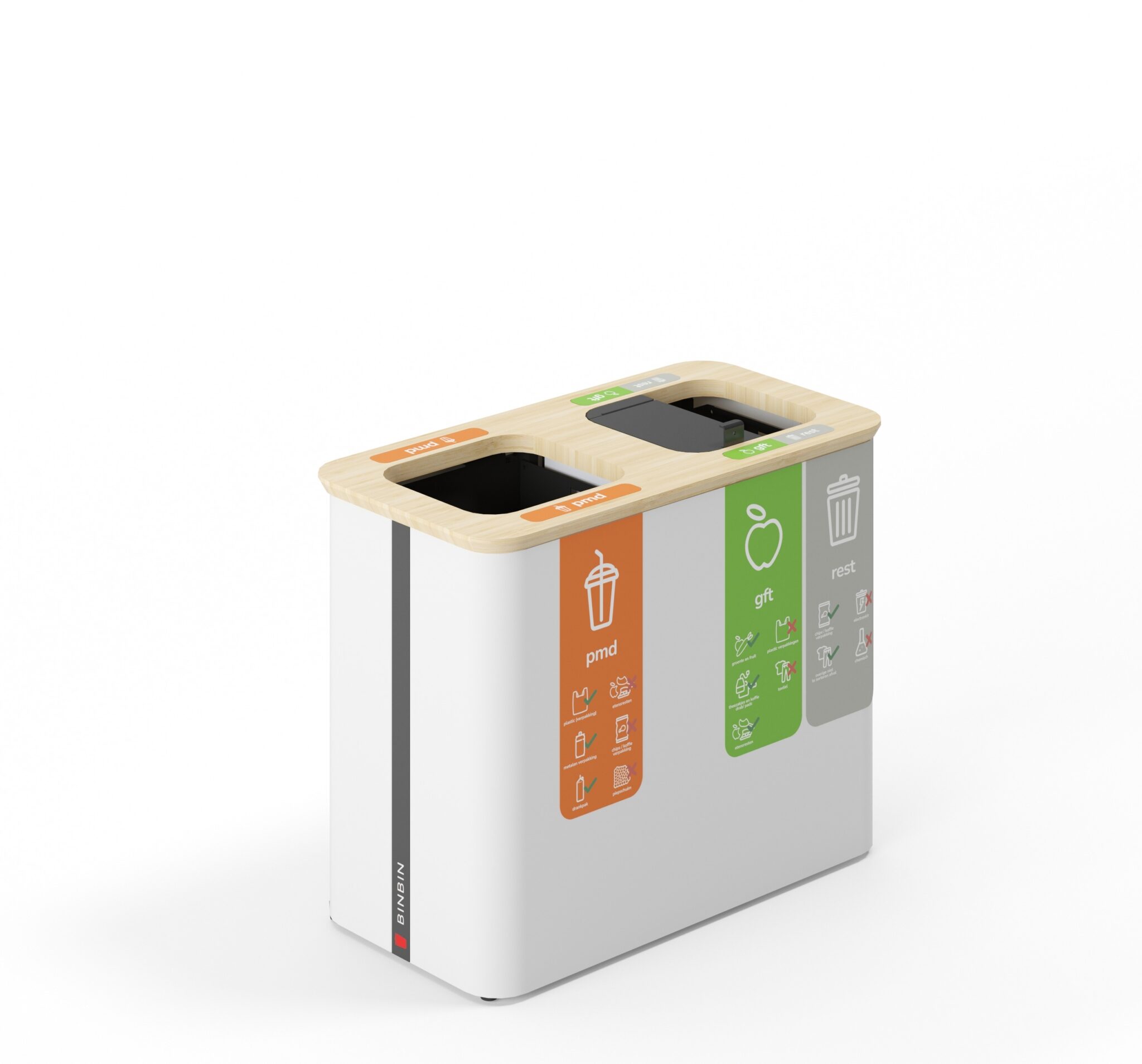 BINBIN Globular 2x40 liter prullenbak | Afval scheiden op het werk